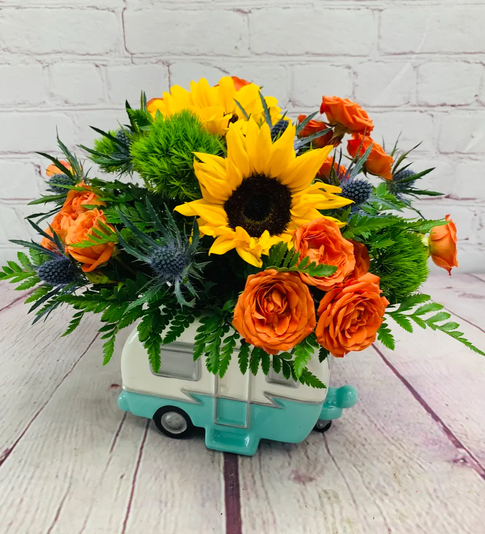 Retro Road Tripper Bouquet | Fort Worth (TX) Same-Day Flower Delivery ...